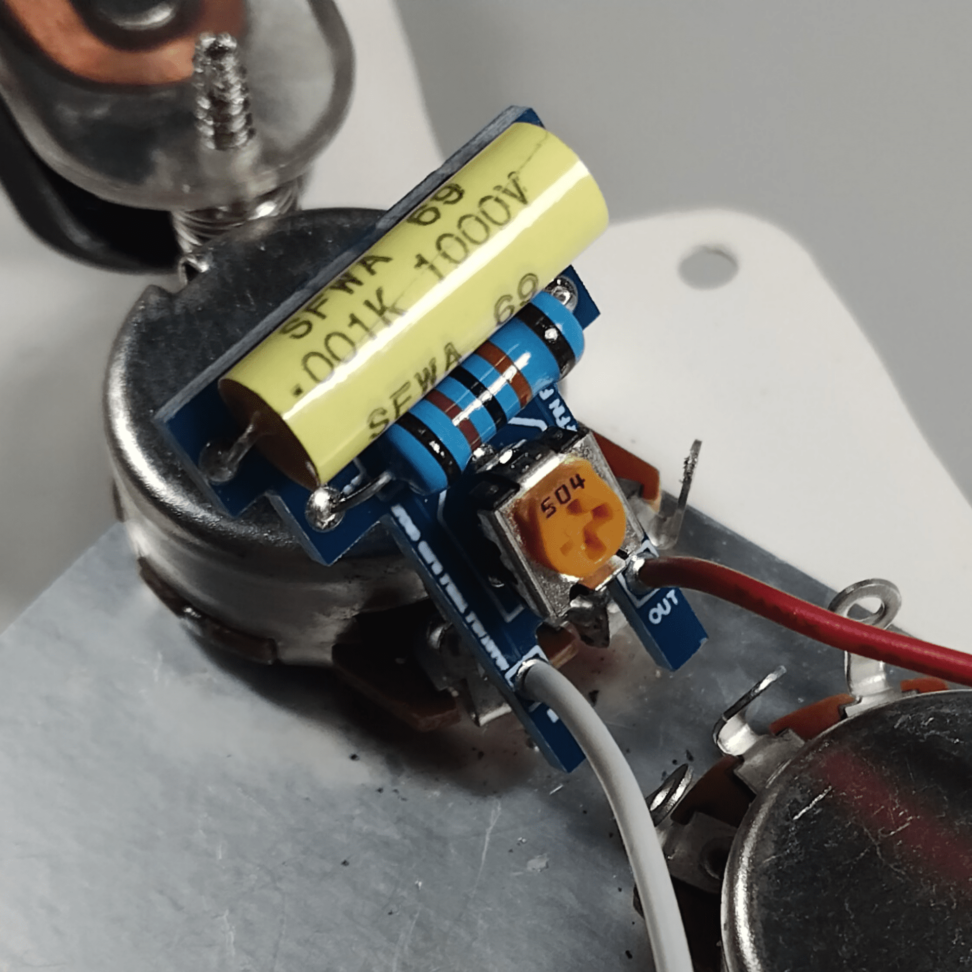 Treble Bleed Circuit Direct Mount 1,061- Green - Boffin FX Guitar ...